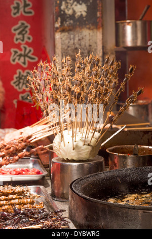 ASIA Beijing CHINA Chinese food food market, fried seahorse Stock Photo ...