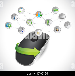 router and Wireless computer mouse isolated on white background Stock ...