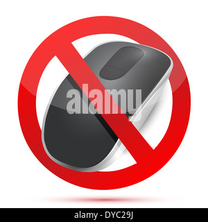 rejected Wireless computer mouse isolated on white background Stock ...