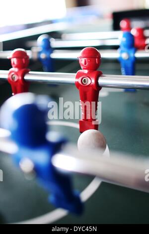 Norderstedt, Hamburg, Germany. 10th Apr, 2014. Table football figures ...
