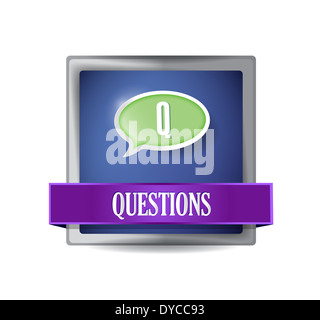 puzzle button: ask questions Stock Photo - Alamy