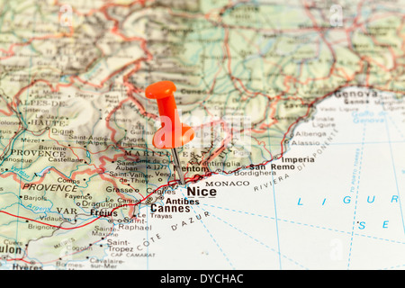 Nice France map Stock Photo - Alamy