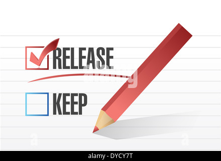 keep selected with a check mark. illustration design Stock Photo - Alamy