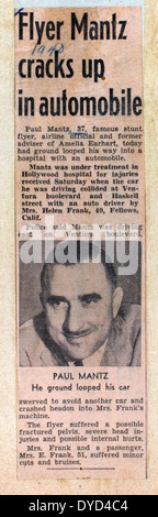 Paul Mantz was a pioneering aviator and Hollywood stunt pilot, known ...