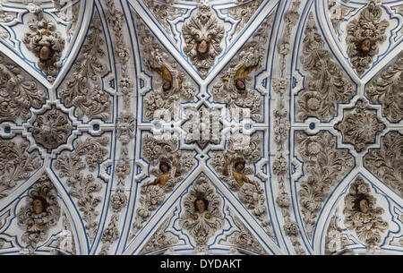 Exuberant baroque stucco work at the ceiling of the Aurora church ...