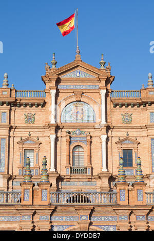 Central building at the Plaza de Espana in Seville, Andalusia, Spain ...