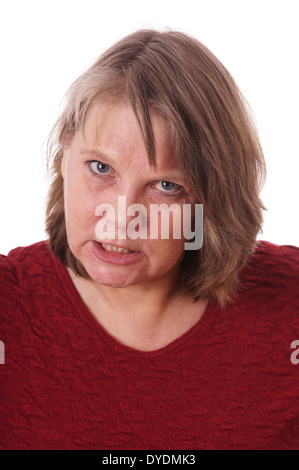Portrait of a very angry mature woman Stock Photo - Alamy