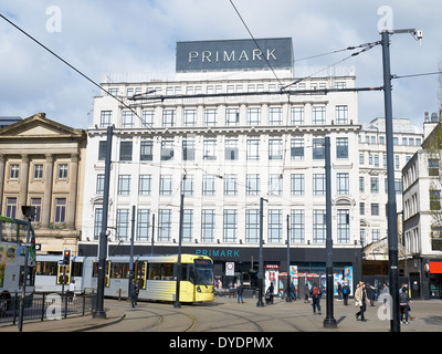 Primark building sign in Piccadilly Manchester The grand white stone ...