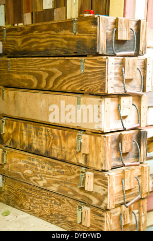 Wood Shipping Container Stock Photo - Alamy