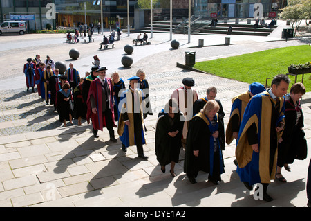 The academic procession at Coventry University graduation day, Coventry ...