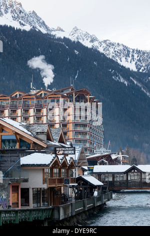 Restaurant Cap-Horn and Hotel Alpina along the L’Avre river in the ...