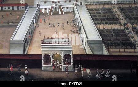 Detail of The Trading Post of the Dutch East India Company in Hooghly ...