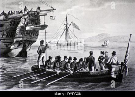 Napoleon I on board the HMS Bellerophon (UK). Napoleon's surrender ...