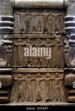 Detail from wall relief of Assyrian warships 700-692 BCE From Nineveh ...