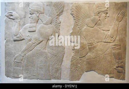 Relief panel, Neo-Assyrian, ca. 883–859 B.C., Mesopotamia, Nimrud ...