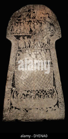 Carved funerary stone, depicting the dead heroes' entry into Valhalla ...
