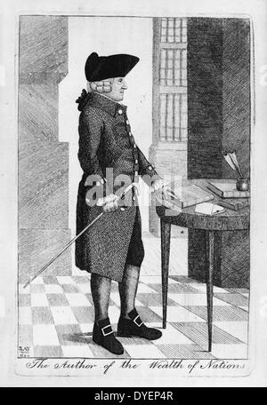 Adam Smith (1723-1790) Scottish philosopher and economist, standing ...