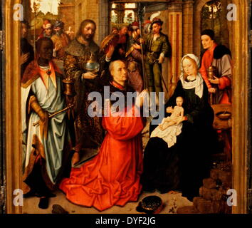 Triptych: The Nativity, The Adoration of the Magi, The Presentation in the Temple by Adriaen ...