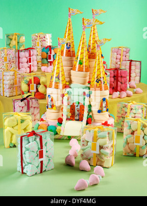 Collection of traditional desserts on table Stock Photo - Alamy