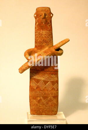 Mother and child. Cypriot terracotta plank figure, Red Polished Ware ...