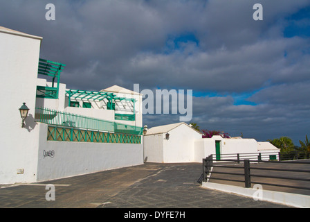 Holiday housing behind El Pueblo Marinero, Costa Teguise, Lanzarote ...
