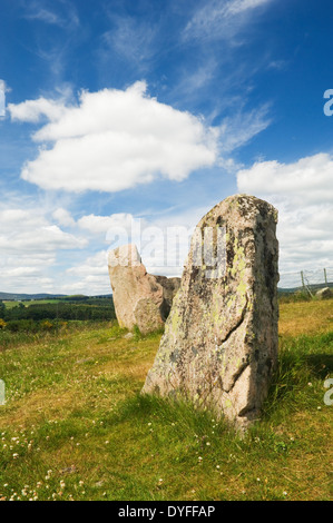 Tomnaverie stone circle near the village of Tarland, Aberdeenshire ...