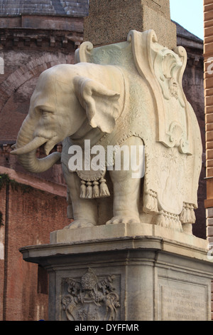 Minerva elephant obelisk in Rome Italy designed by the Italian artist ...
