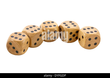 Dice Five Sixes number Six 6 Stock Photo - Alamy