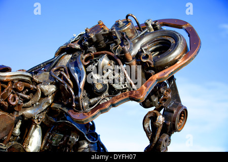 The sculpture "Zinkglobal", the key to the future" at Nordre Toldbod ...