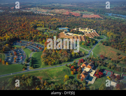 LEESBURG, VIRGINIA, USA - Aerial of the National Conference Center ...