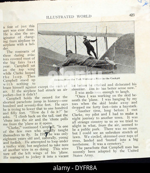 This photo features Frank Clarke, a famous barnstormer and stunt pilot ...