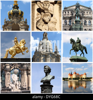 Dresden landmarks collage Stock Photo - Alamy