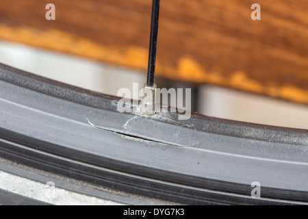 Cycle wheel damaged by potholes on birmingham's badly maintained roads ...