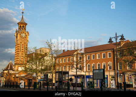 Clock tower in Epsom town centre, Surrey, England, UK Stock Photo - Alamy