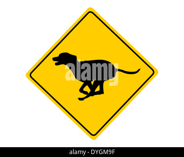Dog agility warning sign Stock Photo - Alamy