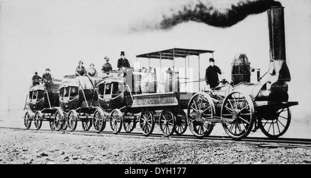 The "DeWitt Clinton," the third locomotive built in America, was ...