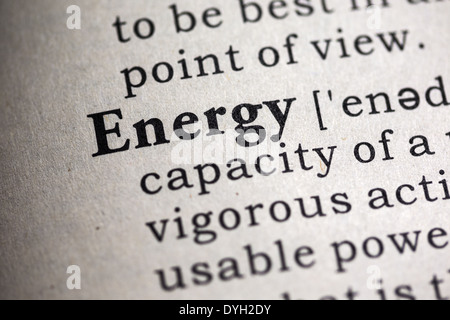 Fake Dictionary, Dictionary definition of the word energy Stock Photo ...