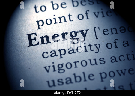 Fake Dictionary, Dictionary definition of the word energy Stock Photo ...