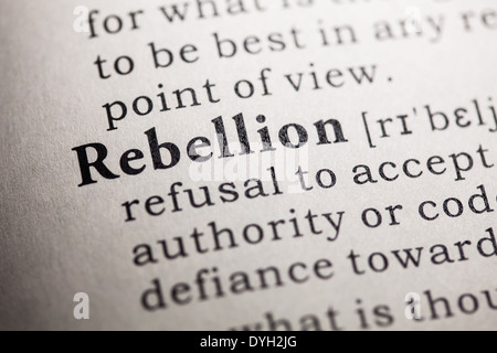 Fake Dictionary, Dictionary definition of the word rebellion Stock ...