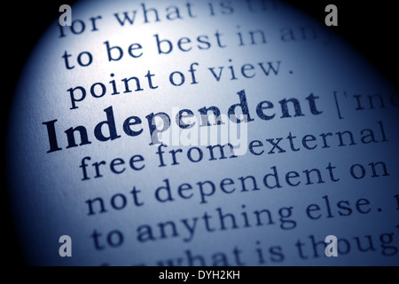 Fake Dictionary, Dictionary definition of the word independent Stock ...