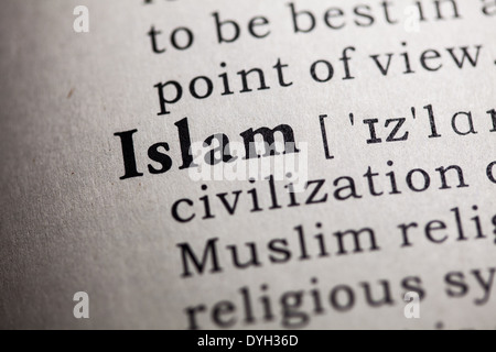 Fake Dictionary, Dictionary definition of the word Islam Stock Photo ...