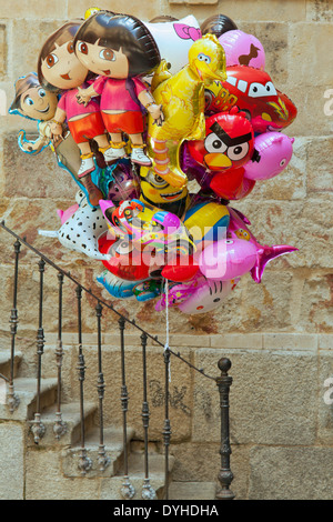 Balloons for sale in Plaza Mayor, Merida, capital city of Yucatan State ...