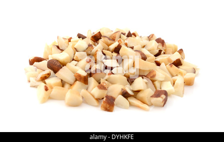 Chopped brazil nuts, isolated on a white background Stock Photo - Alamy