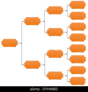 corporate hierarchy flow chart diagram on blue background Stock Photo ...