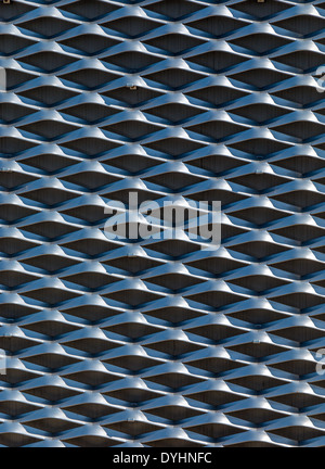 Metal mesh. Pattern of perforated metal. Black and white mesh texture ...