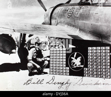 Major Bill Dunham, pictured with the Republic P-47 Thunderbolt, was a ...