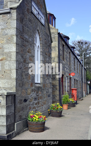 The main street in the village of Newburgh, Aberdeenshire, Scotland, UK ...