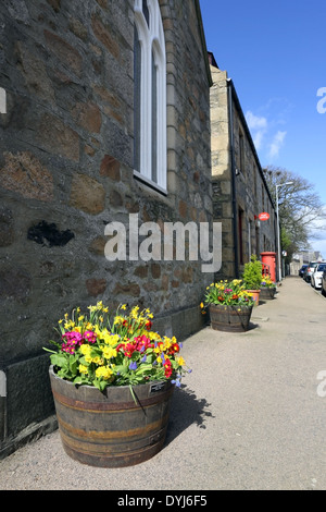 The main street in the village of Newburgh, Aberdeenshire, Scotland, UK ...