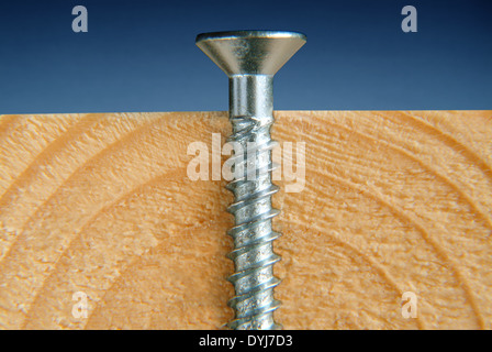 Wood Screw Cross Section Showing Threads Stock Photo - Alamy