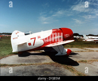 The Gee Bee Replica, piloted by Del Benjamin, is a modern reproduction ...